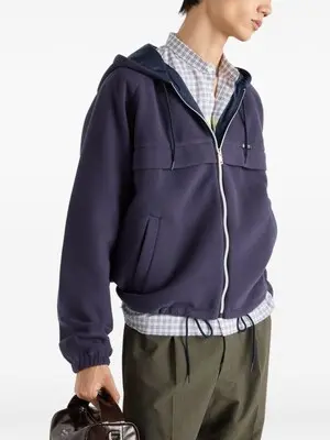Prada Fleece Hooded Blouson Jacket