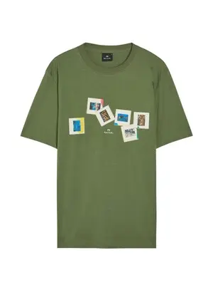Paul Smith Slides Cotton T-shirt - Green