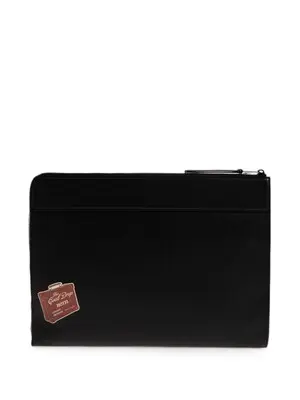Paul Smith Leather Document Case With Hotel Patches
