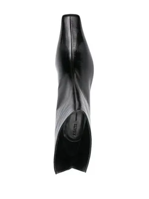 Khaite Ona Leather Ankle Boots