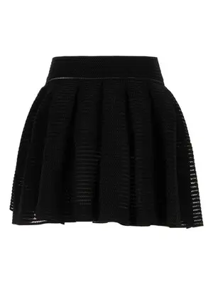 Alaïa Mini Skirt With Horizontal Stripes