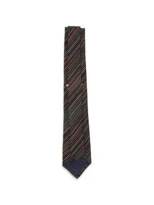 Paul Smith Signature Stripe Silk And Wool Neck Tie - Multi
