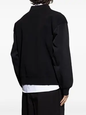 Comme Des Garçons Zip-up Bomber Jacket With Logo Patch