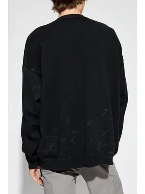 Balenciaga Logo Print Crew Neck Sweater
