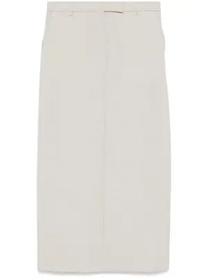 Officine Générale Virgin Wool Cotton Midi Skirt