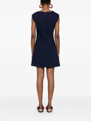 MSGM Sleeveless Asymmetrical Neck Viscose Dress