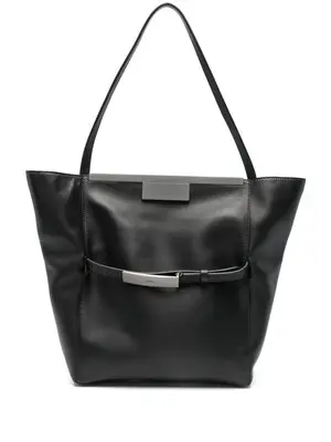 Max Mara Leather Tote Bag With Shoulder Strap