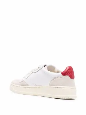 AUTRY Medalist Low Leather And Suede Sneakers - Red