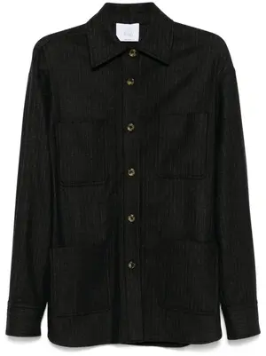 LE SULLY STUDIO Eva Pinstriped Oversized Shirt