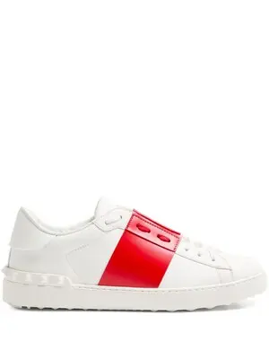 Valentino Garavani Open Leather Sneakers - Red