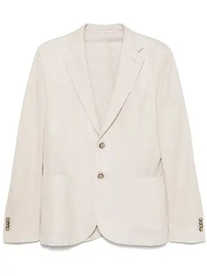 LUIGI BIANCHI Single Breasted Linen Jacket