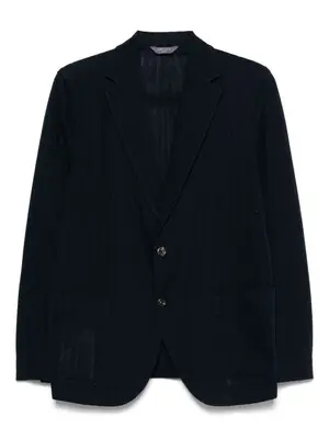 CIRCOLO 1901 Navy Cotton Single-breasted Jacket