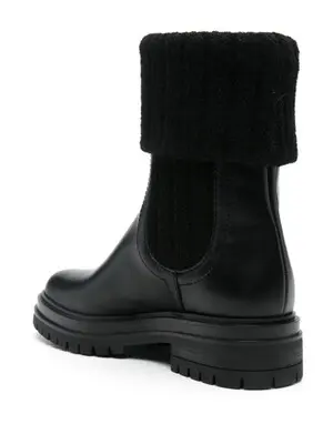 GIANVITO ROSSI Leather Chelsea Boots - Black