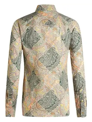 Etro Printed Cotton Shirt With Paisley Motif
