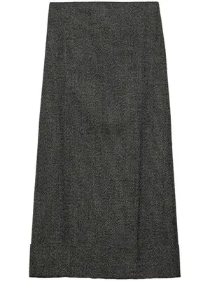 Prada Wool Long Skirt