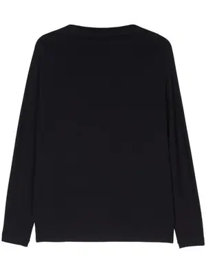 Issey Miyake Boat Neck Sweater With Batwing Sleeves - Blue