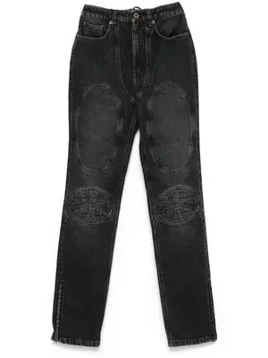 JEAN PAUL GAULTIER Padded Detail Denim Jeans