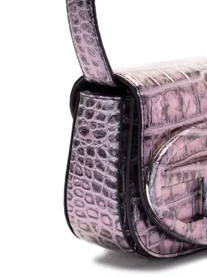 DIESEL® 1dr Leather Shoulder Bag - Grey