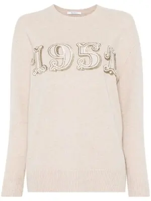 Max Mara Wool And Cashmere Blend Sweater With Sequin Detailing
