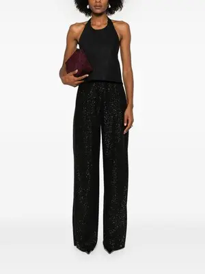 Max Mara Sequined Wide-leg Trousers