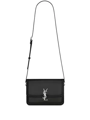 Saint Laurent Solferino Leather Shoulder Bag - Black