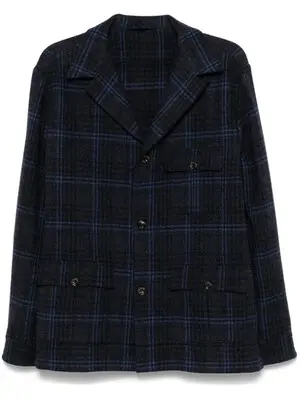 FINAMORE 1925 Checked Wool Single-breasted Jacket