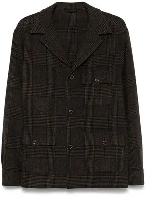 FINAMORE 1925 Checked Wool Single-breasted Jacket