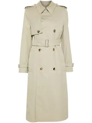 Burberry Cotton Gabardine Long Trench Coat