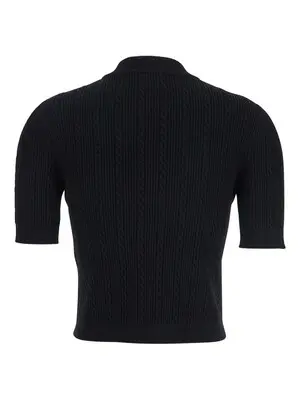 Balmain Short Sleeve Crewneck Cardigan