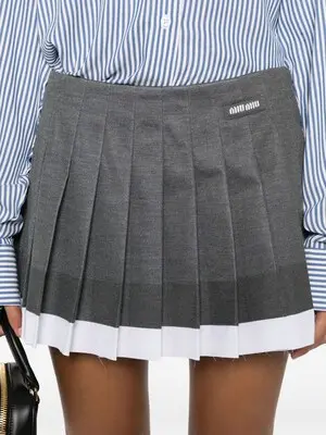 Miu Miu Pleated Mini Skirt