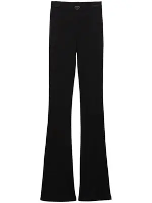 Prada Ribbed Jersey Flare Trousers