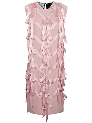 Prada Sablé Embroidered Dress