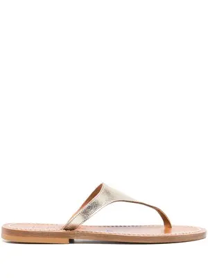 K.JACQUES Pegase Leather Sandals - Gold