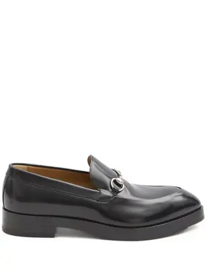 Gucci Leather Horsebit Loafers - Black