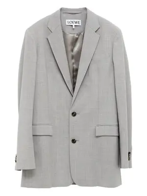 Loewe Single-breasted Wool Jacket With Notch Lapels