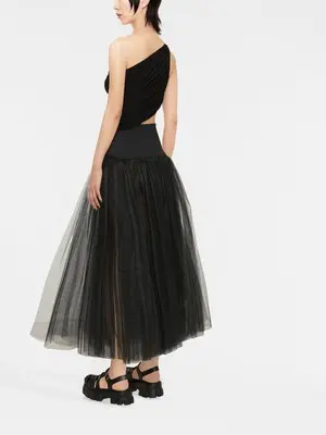 Norma Kamali Diana Bra: Asymmetrical Ruched One-shoulder Top