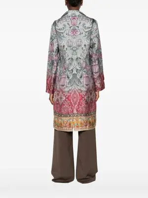 PIERRE-LOUIS MASCIA Silk Printed Single-breasted Coat