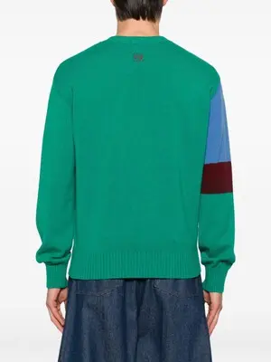 Loewe Wool Color-blocked Crewneck Sweater