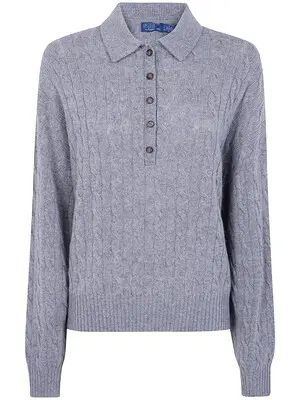 Polo Ralph Lauren Outpost Heather" Cashmere Sweater - Gray