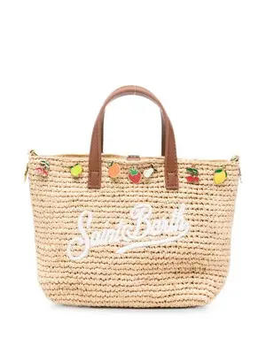 MC2 SAINT BARTH Handbag With Logo "raffia City Mini - Multi