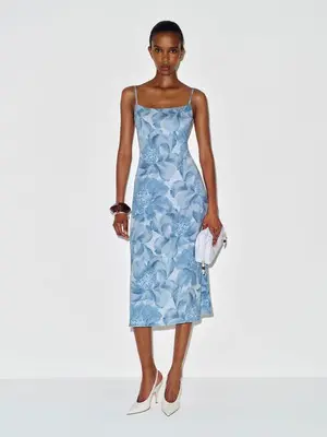 REFORMATION Lavinia Knit Dress - Blue
