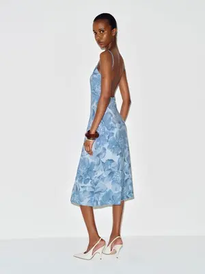 REFORMATION Lavinia Knit Dress - Blue