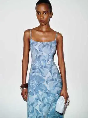 REFORMATION Lavinia Knit Dress - Blue