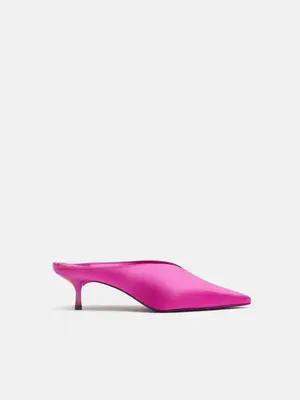REFORMATION Marzella Heeled Mule - Pink