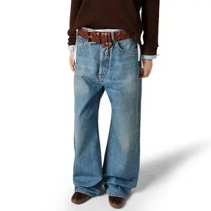 Miu Miu Five-pocket Washed Denim Jeans