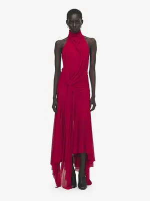 Alexander McQueen Asymmetric Draped Dress