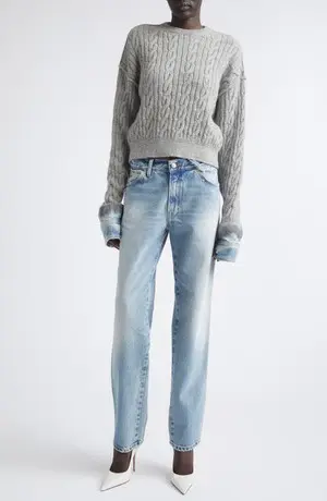 HAIKURE Lisa Distressed Slim Straight Leg Jeans