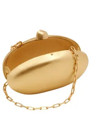 Cult Gaia Eviana Metallic Leather Clutch