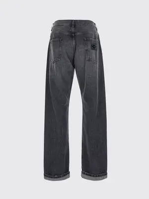 Dolce & Gabbana Straight Fit Five-pocket Jeans With Logo Plaque