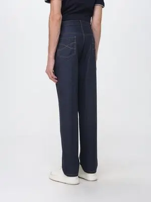 Brunello Cucinelli Five-pocket Straight-leg Trousers Crafted In Wool Felt - Navy